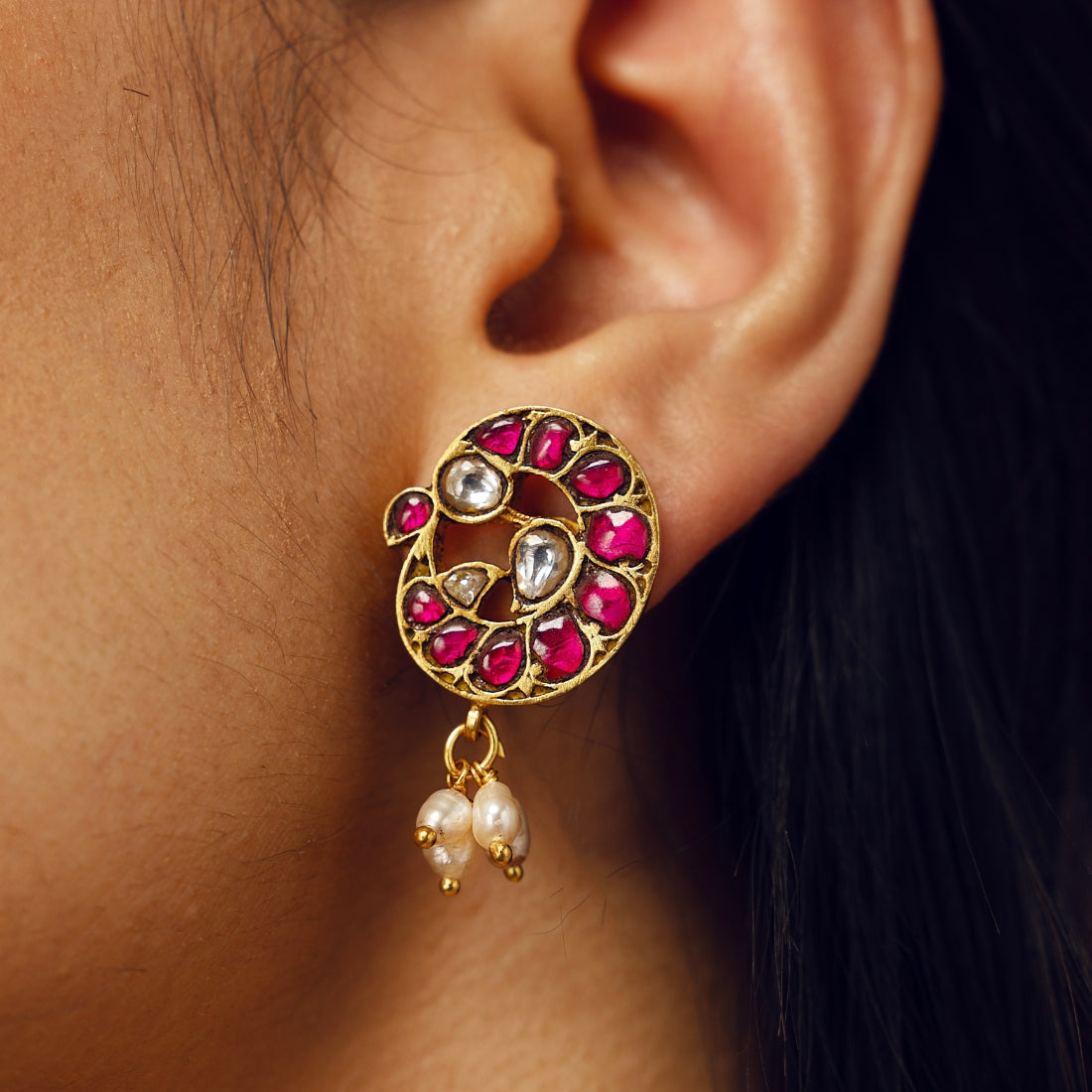 Neema Peacock Studs – Yamoona