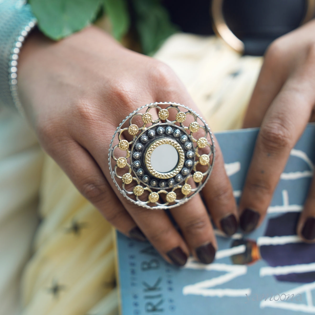 Niovi Aina Statement Silver Ring – Yamoona